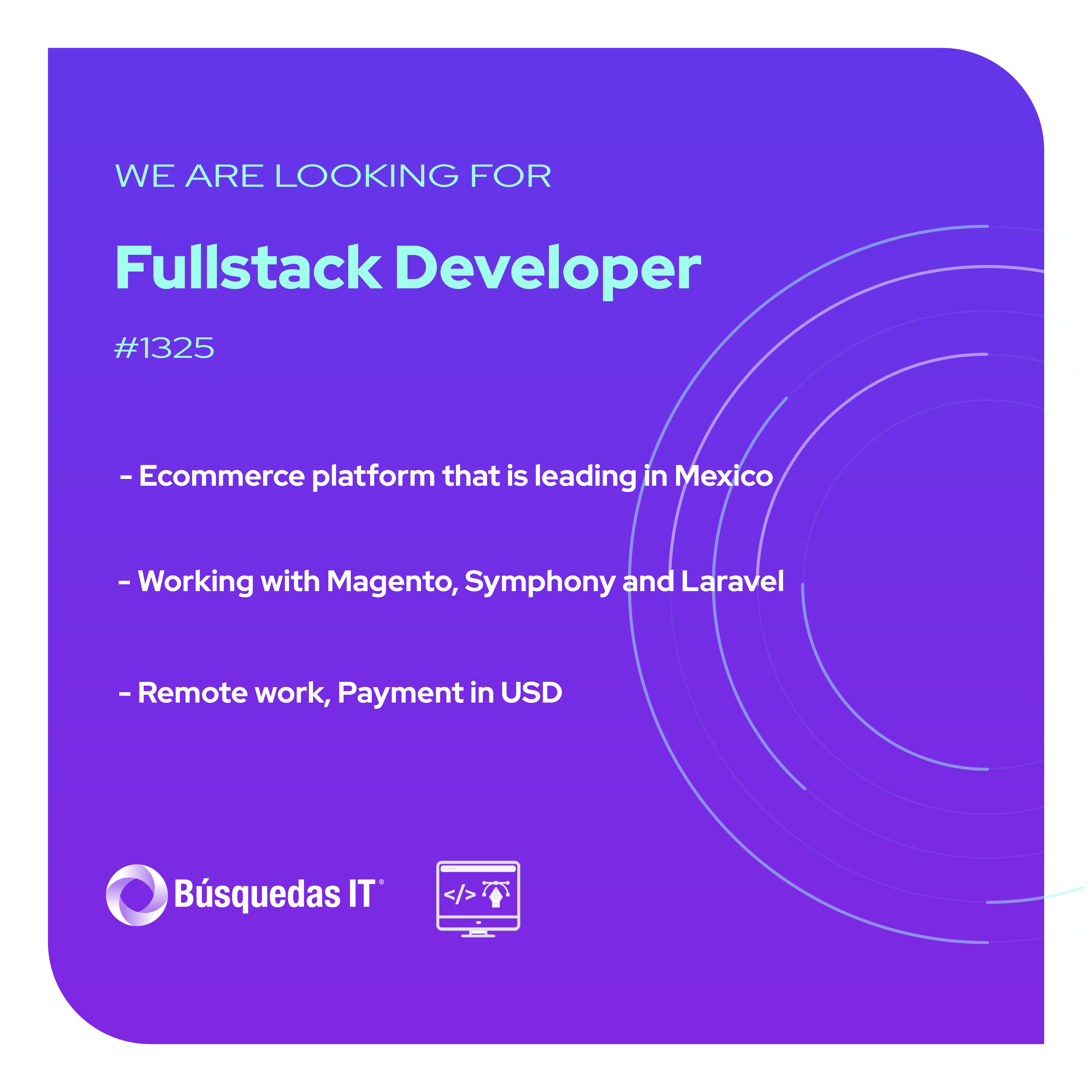Búsquedas IT-FULLSTACK DEVELOPER (Magento).
