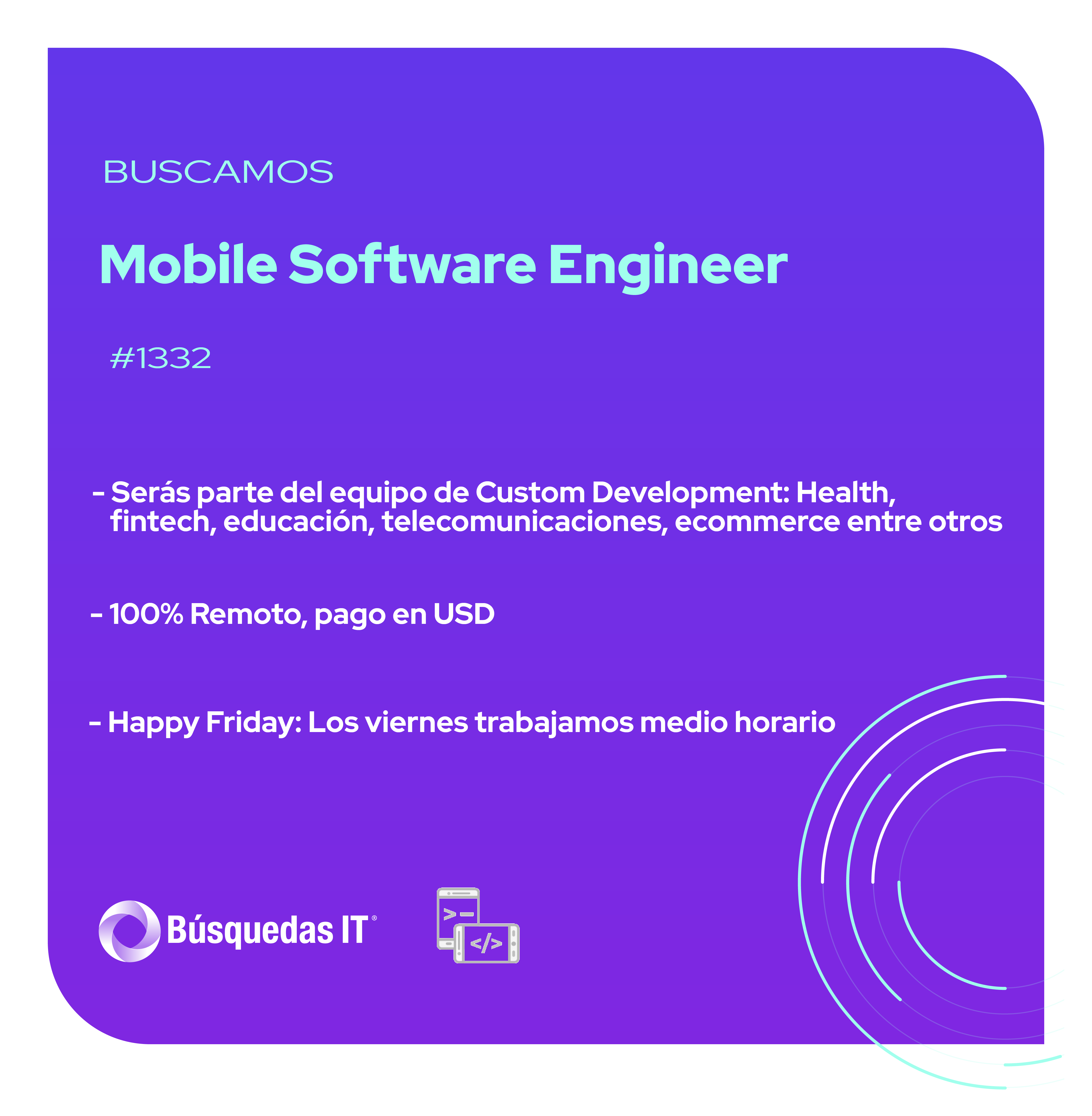 Búsquedas IT-MOBILE SOFTWARE ENGINEER MID LEVEL (100% REMOTE URUGUAY ...