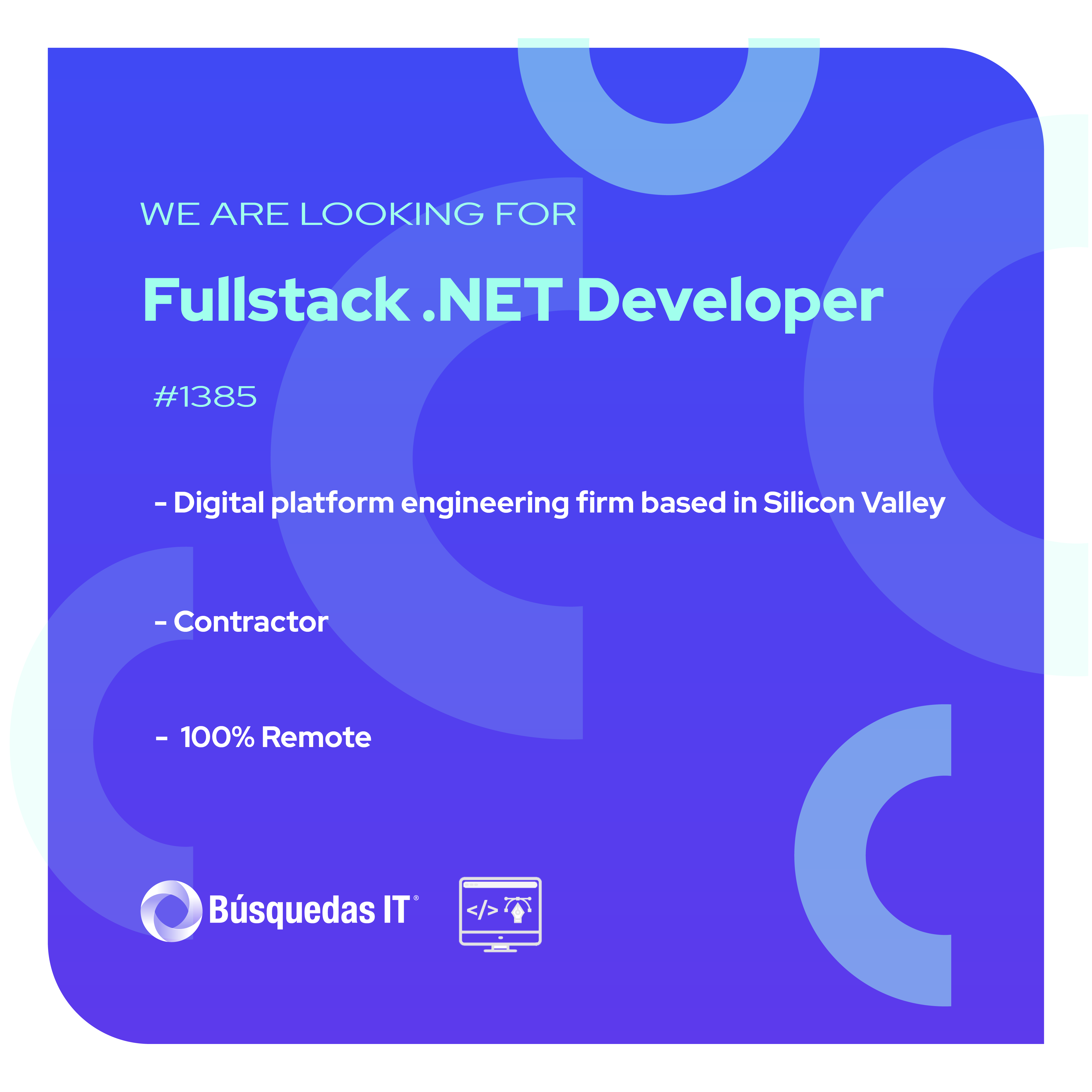 Búsquedas IT-FULLSTACK .NET DEVELOPER (URUGUAY-REMOTO)