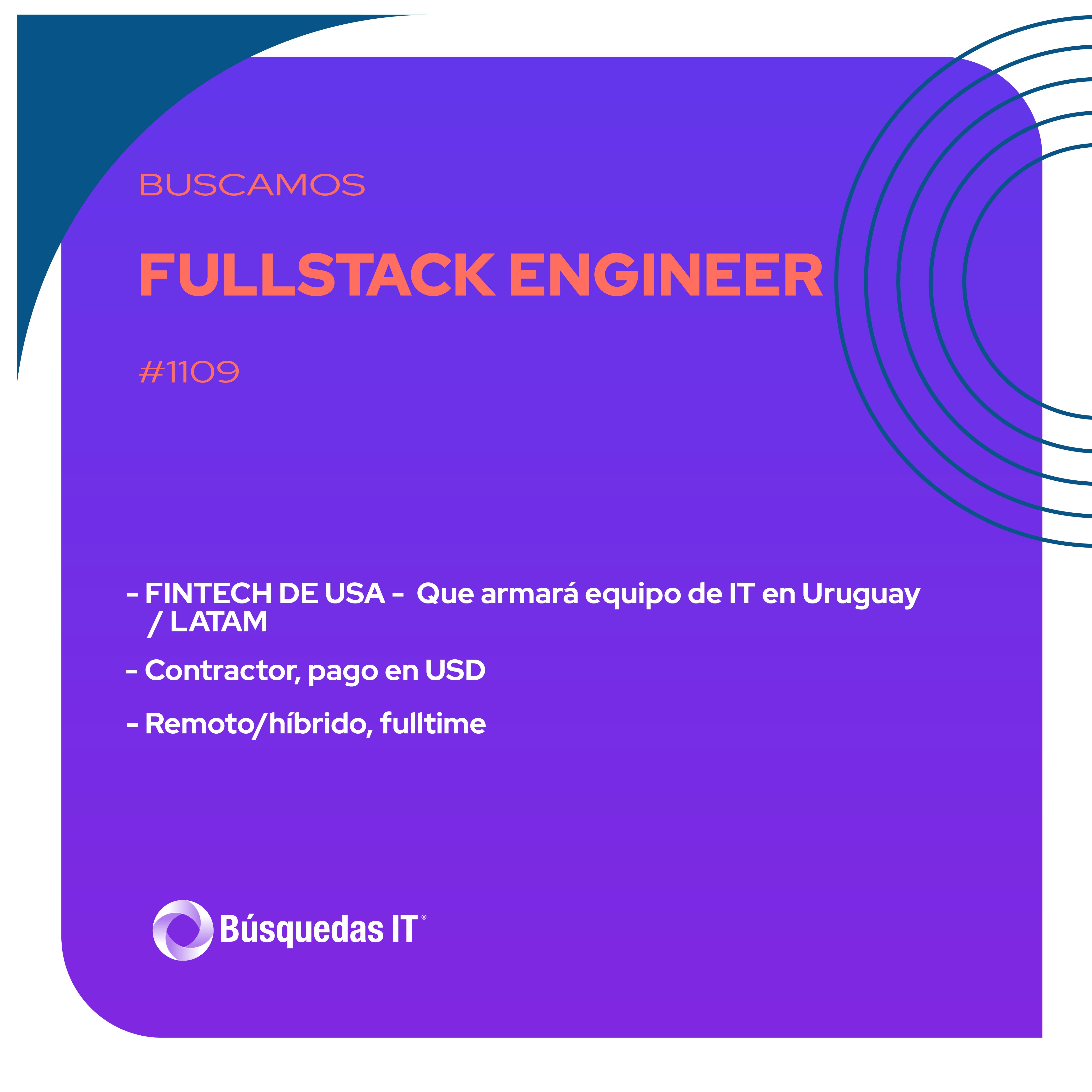 Búsquedas IT-FULL STACK ENGINEER (PYTHON - REACT JS)